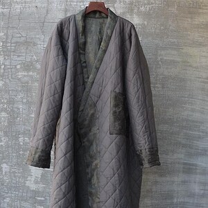 Green Men's Robe, Green Men's Yukata, Men's Winter Robe, Soft Cotton ...