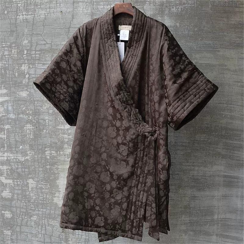 Black Printed Men's Robe, Comfortable Men's Robe, Black Floral Men's ...