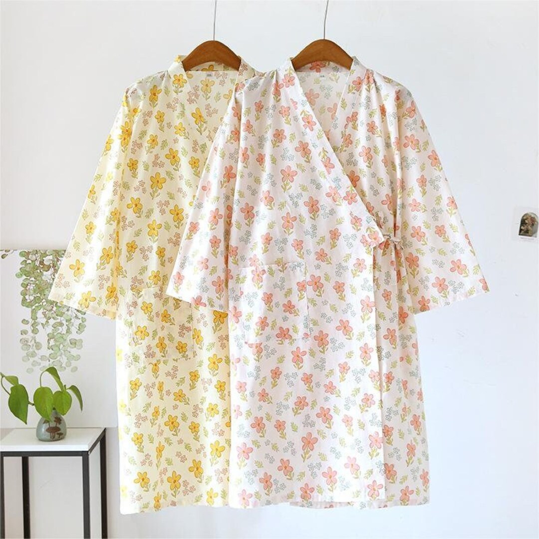 Sunflower Kimono Robe Comfortable Yukata Vacation Robe - Etsy