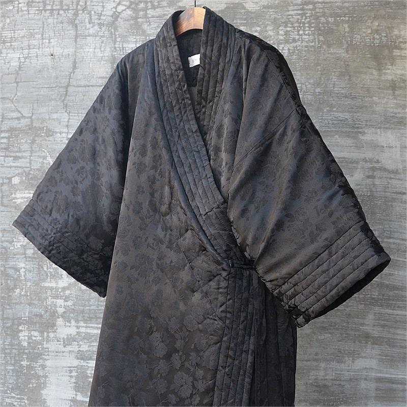 Black Printed Men's Robe, Comfortable Men's Robe, Black Floral Men's ...