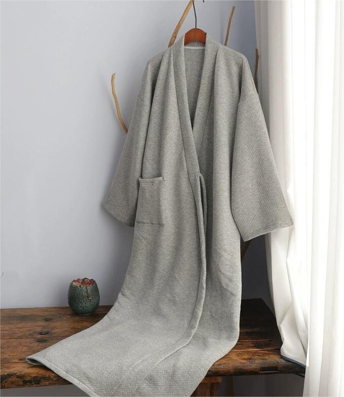 Black Men's Robe, Autumn Men's Bathrobe, Soft Men's Bathrobe, Extra ...