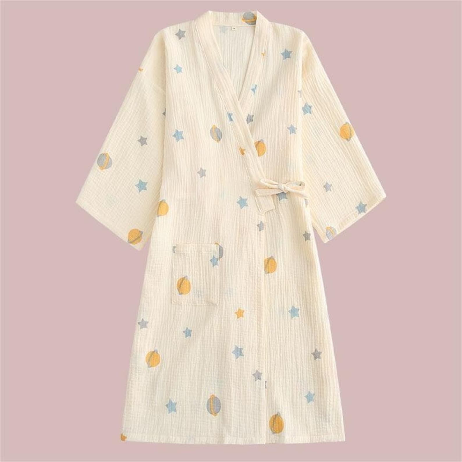 Small Planet Kimono Robe, Cute Yukata, Japanese Kimono Robe, Summer ...