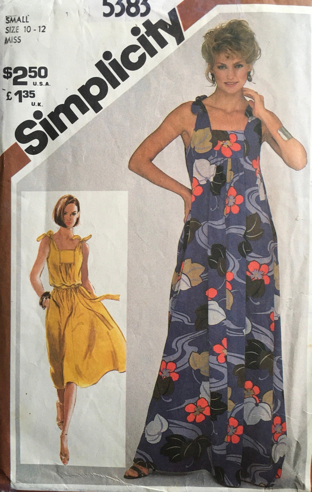 Simplicity 5383 Sewing Pattern vintage CUT - Etsy