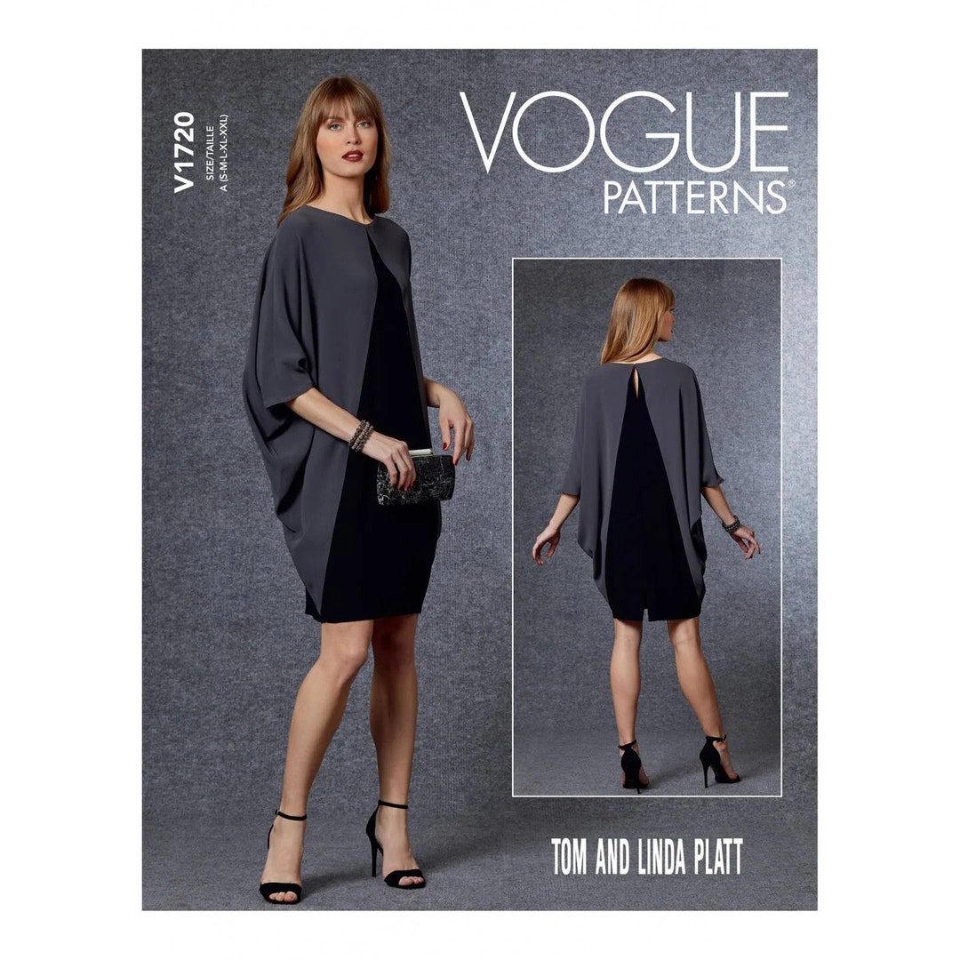 V1720 Vogue 1720 Sewing Pattern EASY Oversize Color Block Misses' Tom ...