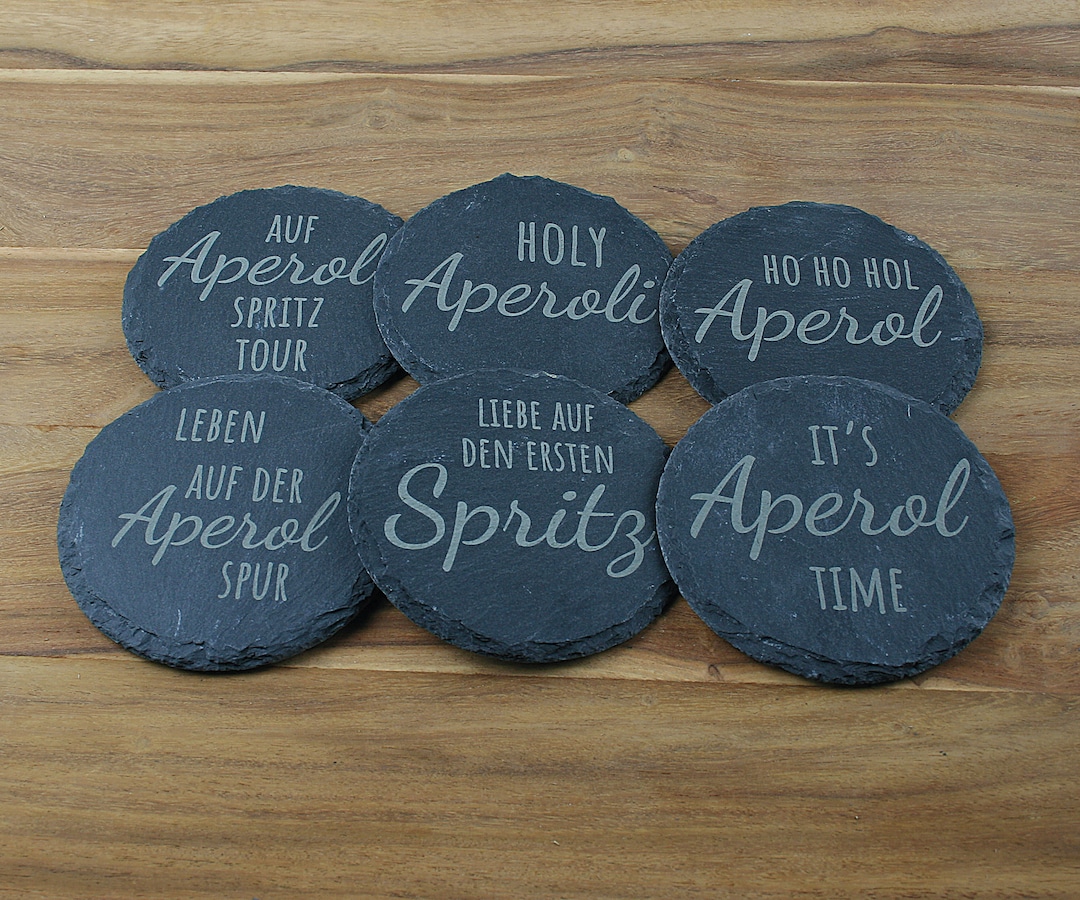 Slate Coaster - Aperol Sayings - Gift Idea - Laser Engraving ...