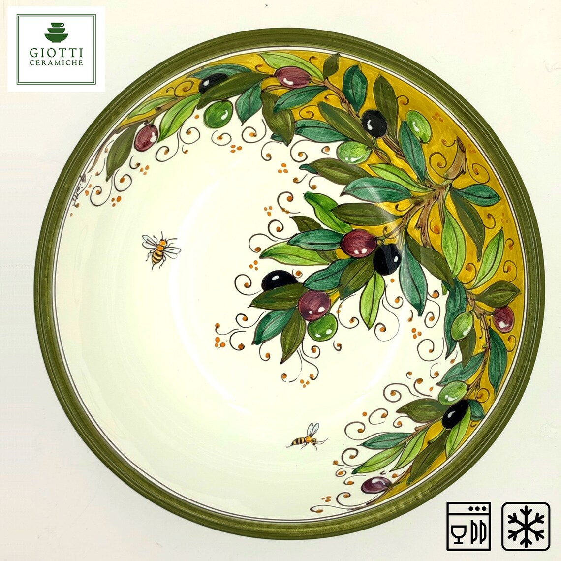 Large Ceramic Bowl Italian Dinnerware Pasta Bowl Platter | Etsy