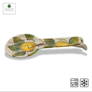 Italian Ceramic - Spoon Rest Holder for Kitchen Counter - Hand Painted ...