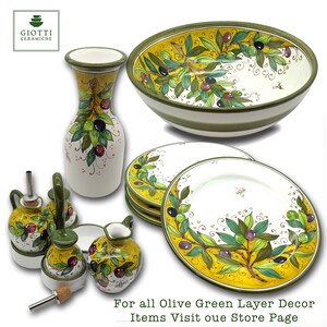 Italian Ceramic Olive Oil Dispenser Bottle XL Size - Hand Painted Oil ...