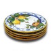 Hand Painted Italian Ceramic Salad Plates - Lemon & Orange, Set of 4 - Etsy