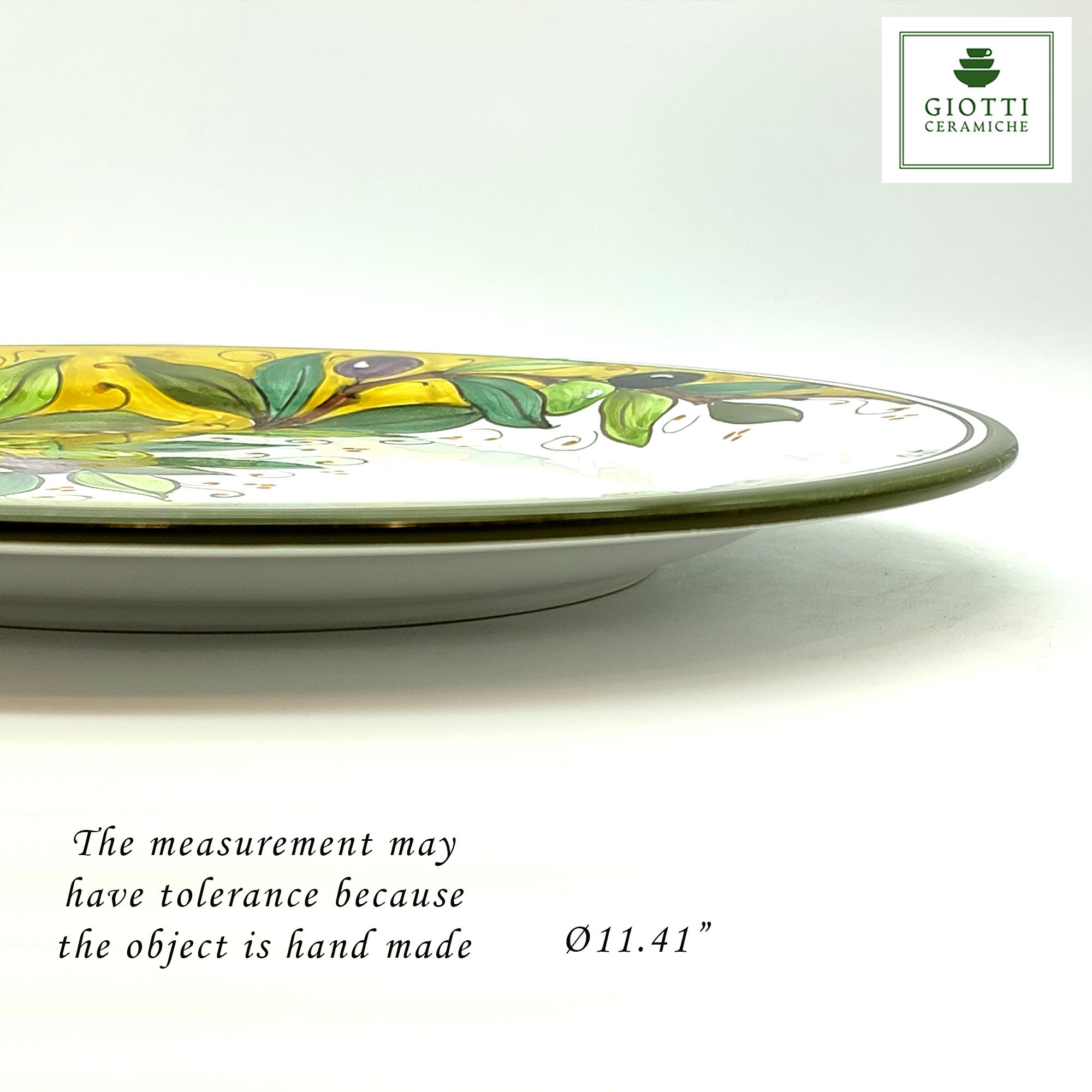 Hand-painted Italian Ceramic Dinner Plates - Set of 4, Olive Design - Etsy
