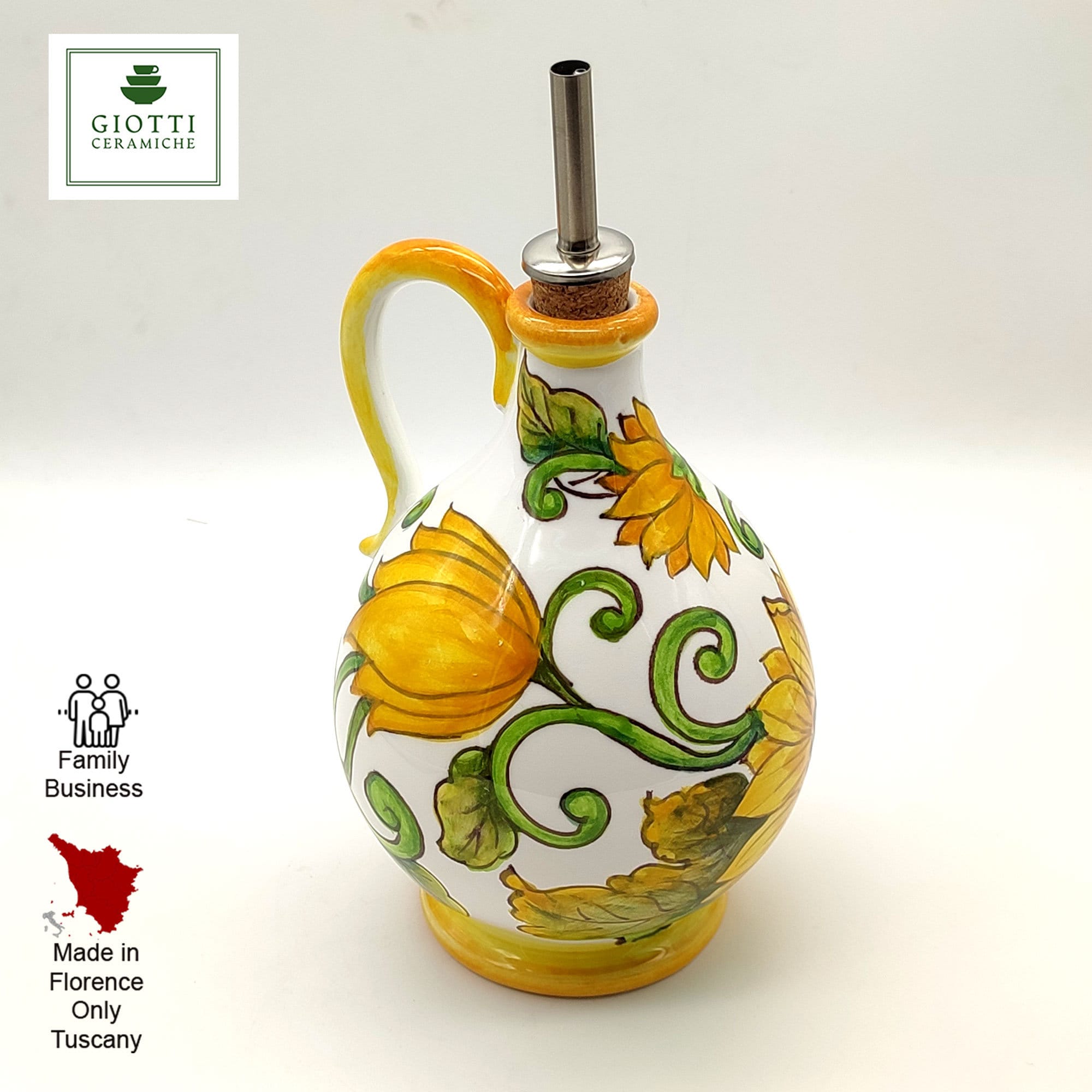 Italian Ceramic Olive Oil Dispenser Bottle XL Size Hand | Etsy