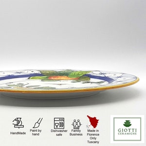 Italian Ceramic - Dinnerware Plate Lemon Design - Hand Painted Dish ...