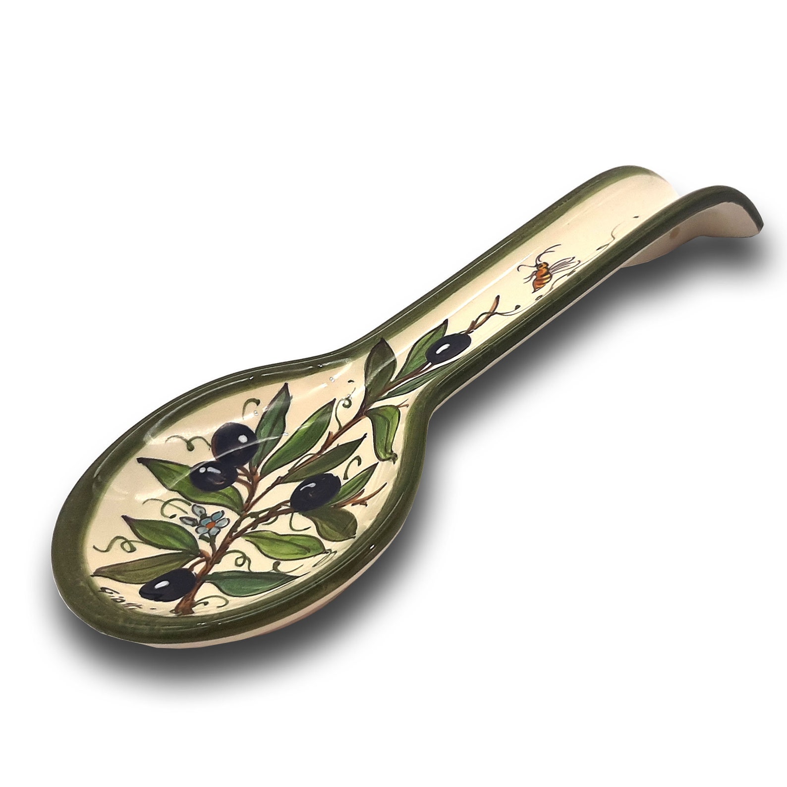 Italian Ceramic Spoon Rest holder for kitchen counter Hand - Etsy Italia