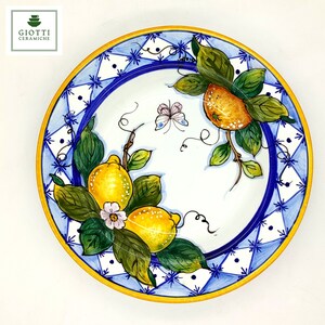 Italian Ceramic -pasta Bowls Sets for 4 Lemon / Orange - Hand Painted ...