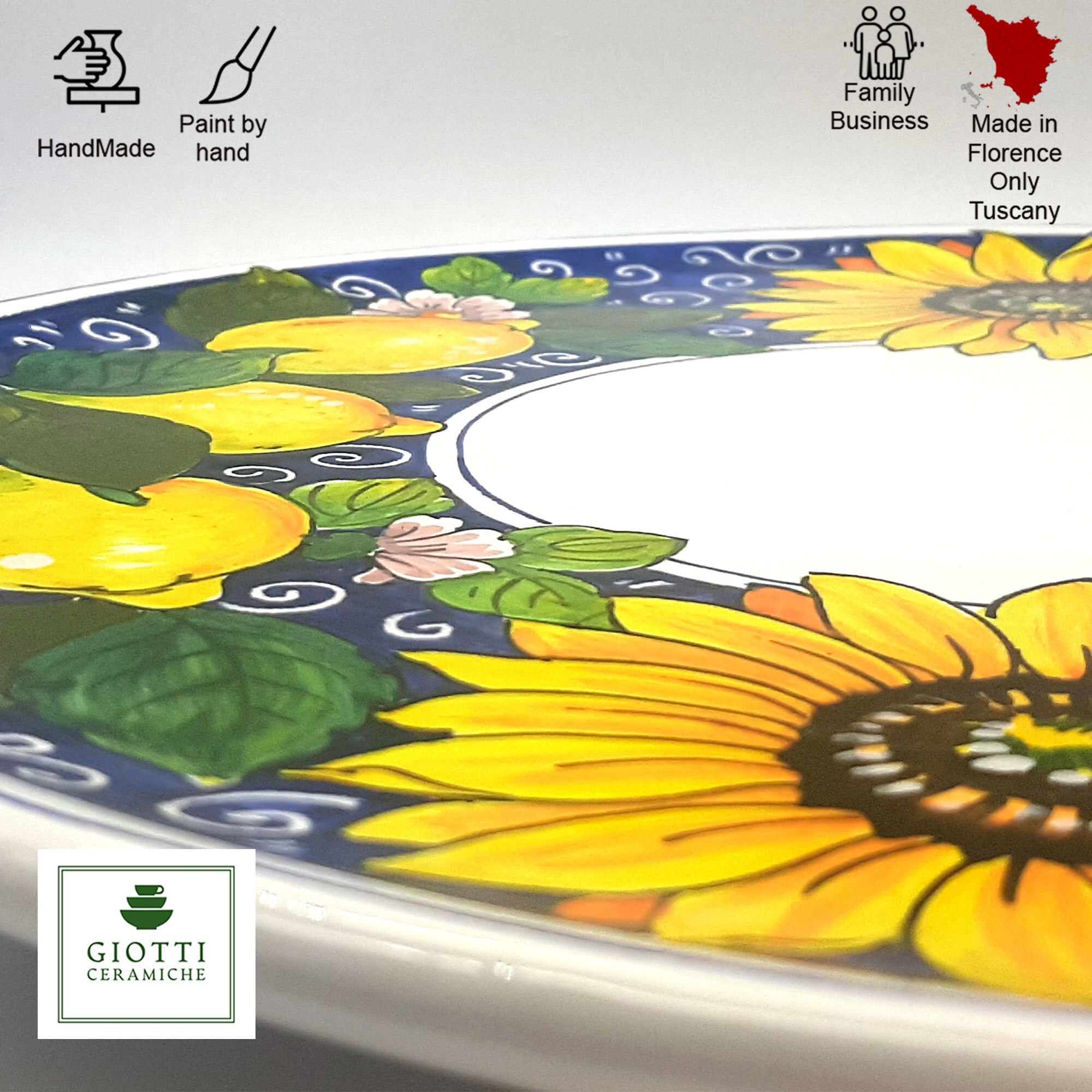 Large 16 Inch Ceramic Pizza Plate Italian Dinnerware - Etsy