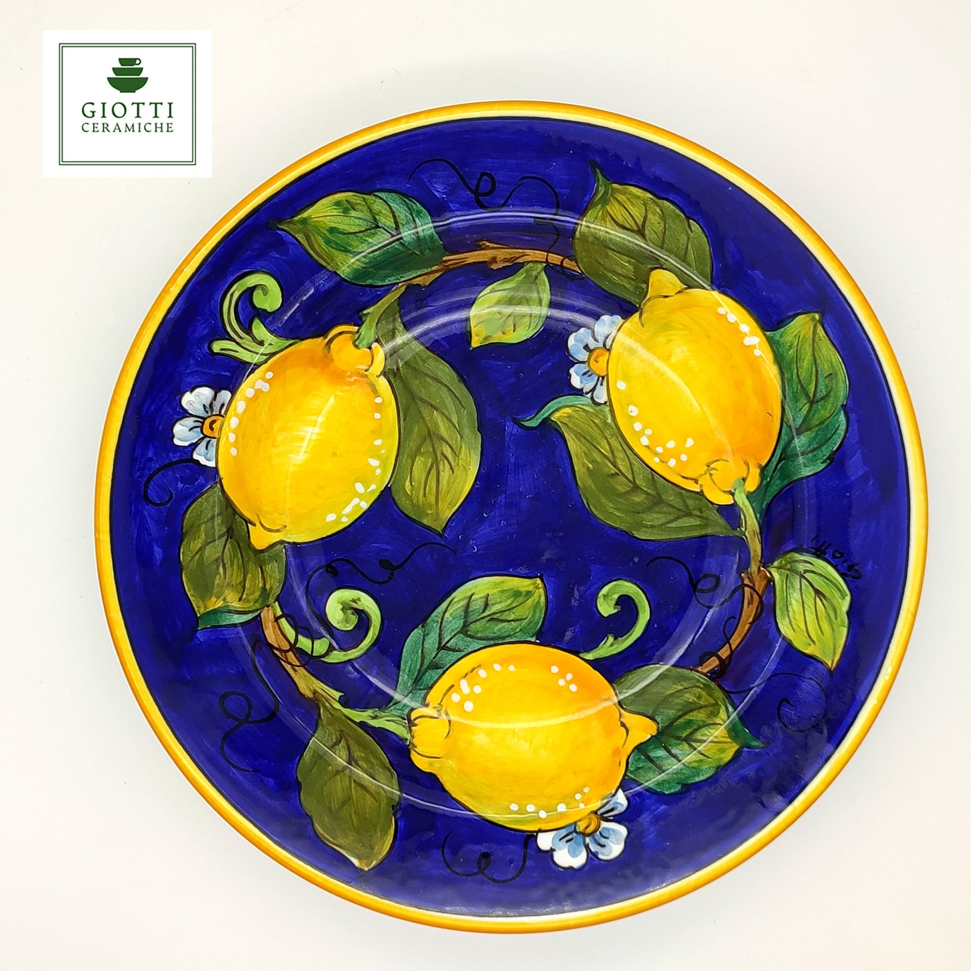 Italian Ceramic Dinnerware Pasta Bowl Lemon Design Hand | Etsy