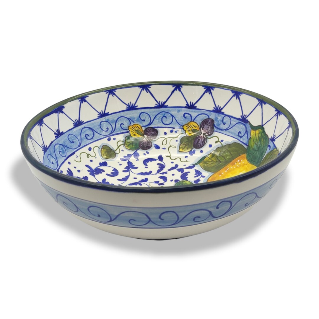 Medium Ceramic Bowl - Italian Dinnerware Pasta Bowl - Platter Serving ...