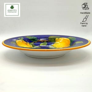 Italian Ceramic - Dinnerware Pasta Bowl Lemon Design - Hand Painted ...