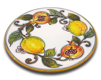 Italian Ceramic Plate Olive Design Hand Painted Dish Made | Etsy