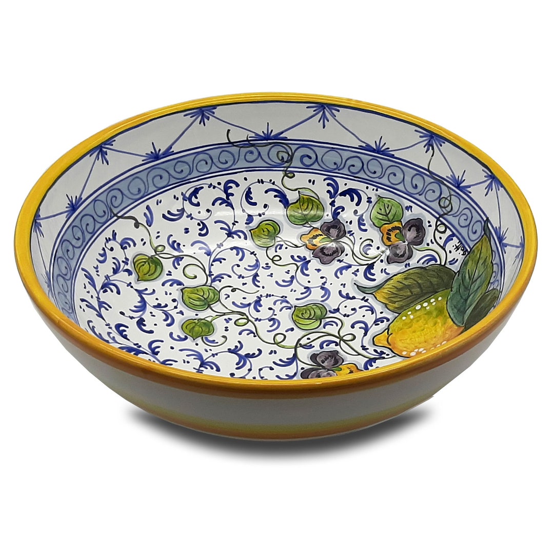 Large Ceramic Bowl - Italian Dinnerware Pasta Bowl - Platter Serving ...