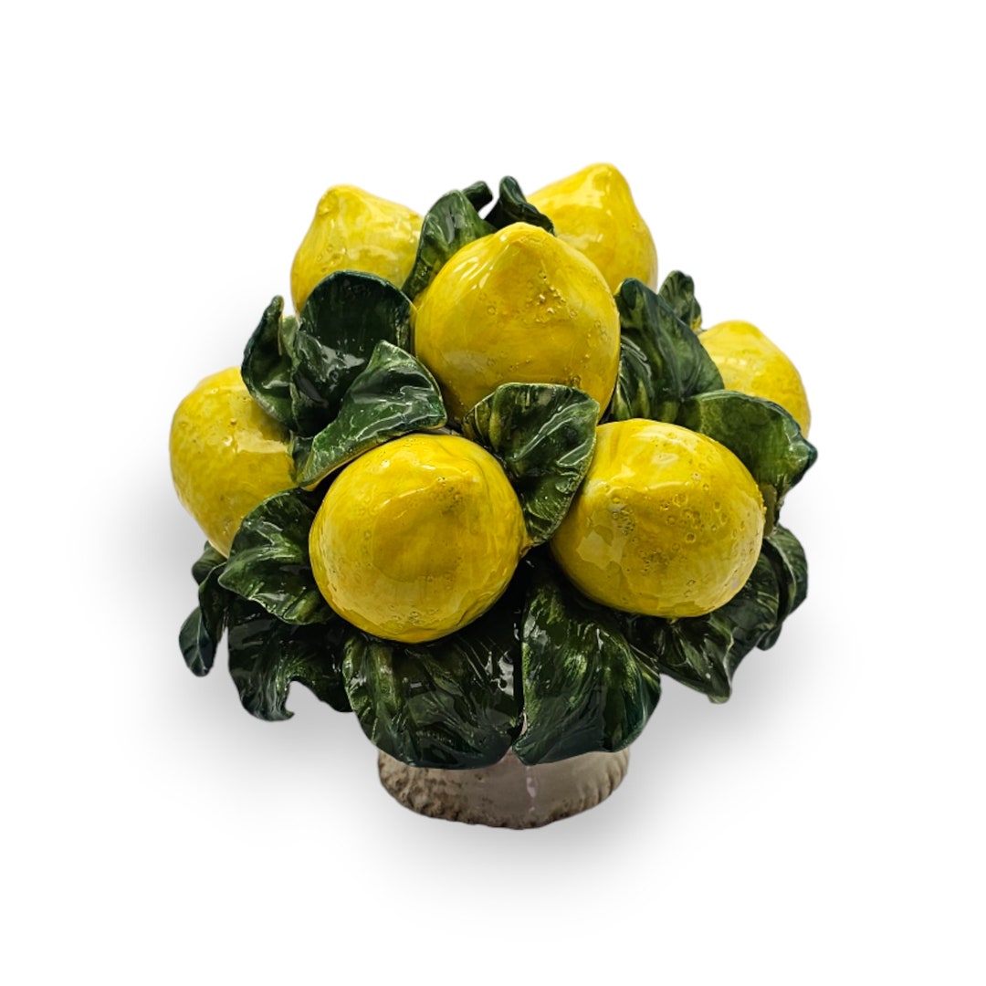 Handmade Italian Ceramic Lemon Centerpiece – Tuscan Table Decoration - Etsy