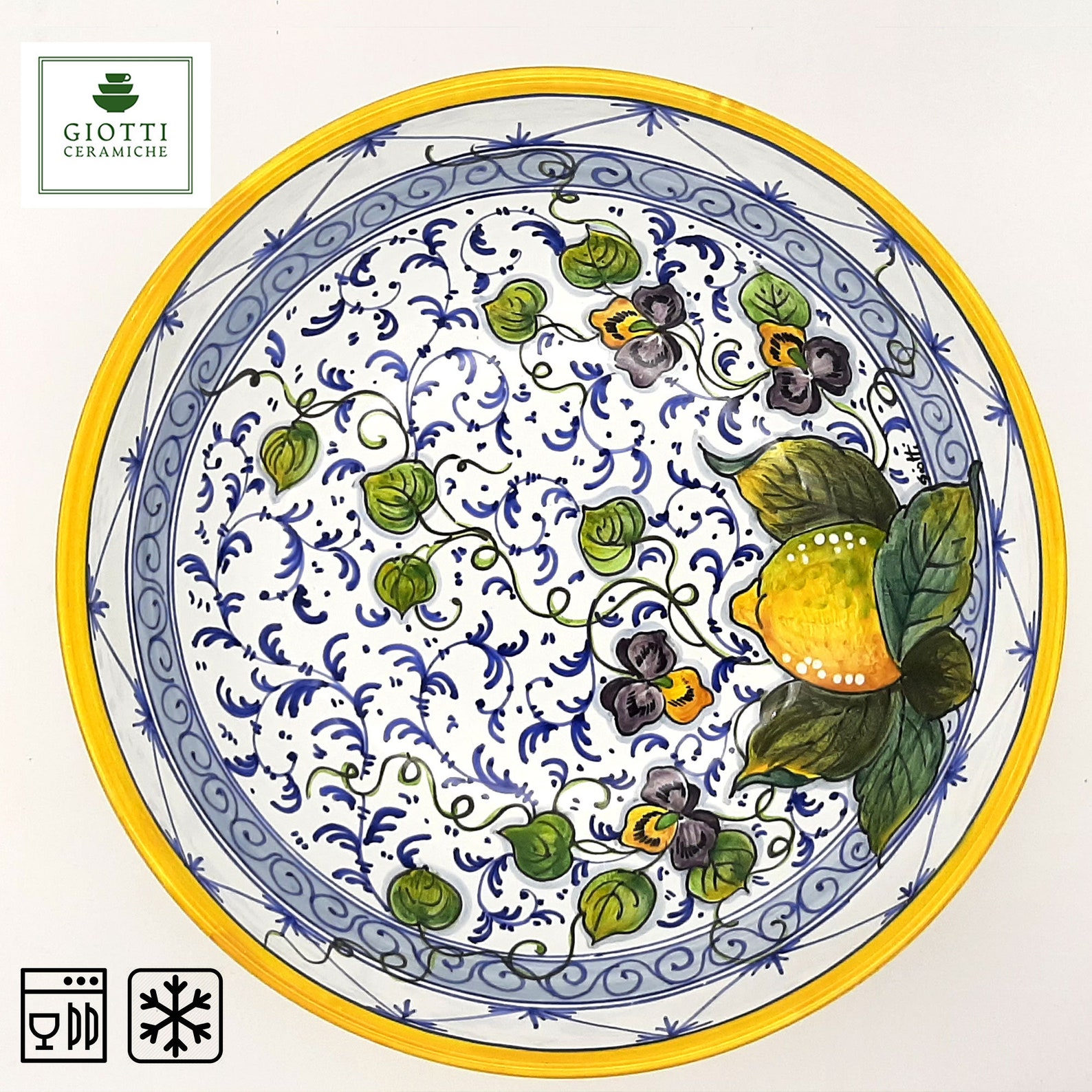 Large Ceramic Bowl Italian Dinnerware Pasta Bowl Platter - Etsy