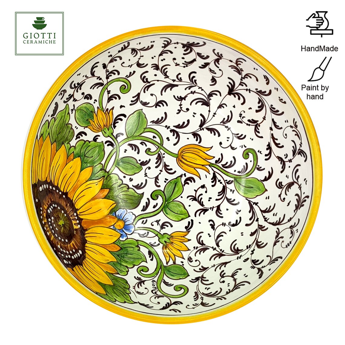 Large Ceramic Bowl Italian Dinnerware Pasta Bowl Platter | Etsy