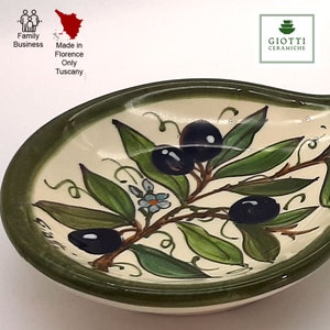 Italian Ceramic Spoon Rest holder for kitchen counter Hand Painted ...