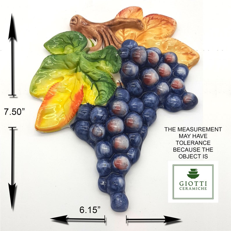 Italian Ceramic Fruits Set Decorations for Kitchen Hand - Etsy