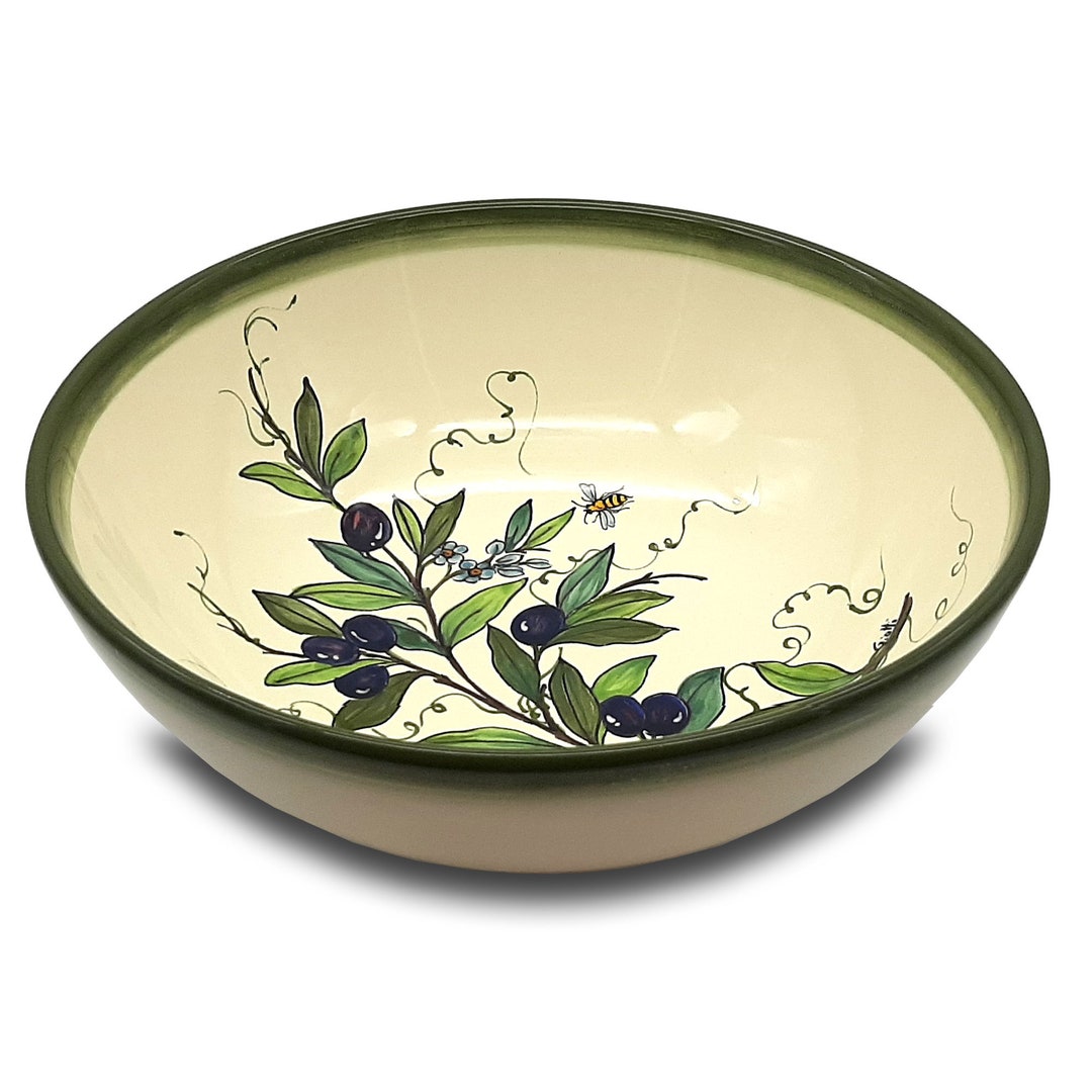 Large Ceramic Bowl - Italian Dinnerware Pasta Bowl - Platter Serving ...