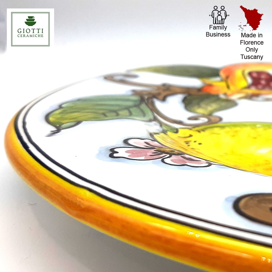 Italian Ceramic Plate Fruits Design Hand Painted Dish Made - Etsy