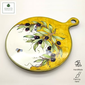 Ceramic Cheese Board Olive - Serving Platter for Kitchen - Italian ...