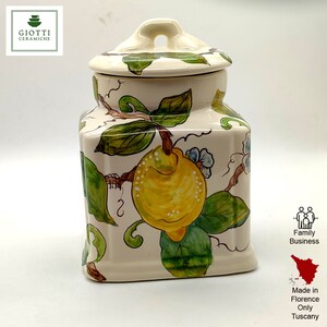 Hand-painted Italian Ceramic Cookie Jar – Tuscan Kitchen Canister - Etsy