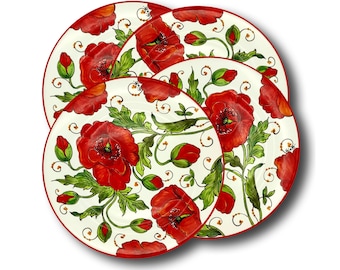 Italian Ceramic Set Dinnerware Plates Lemon Design Hand | Etsy