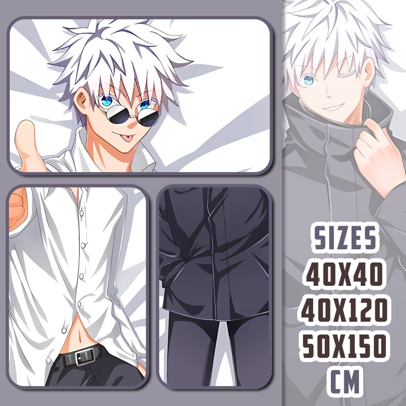 Satoru Gojo Body Pillow Cover Jujutsu Kaisen Pillow Case Jjk Dakimakura Pillowcase Only Etsy