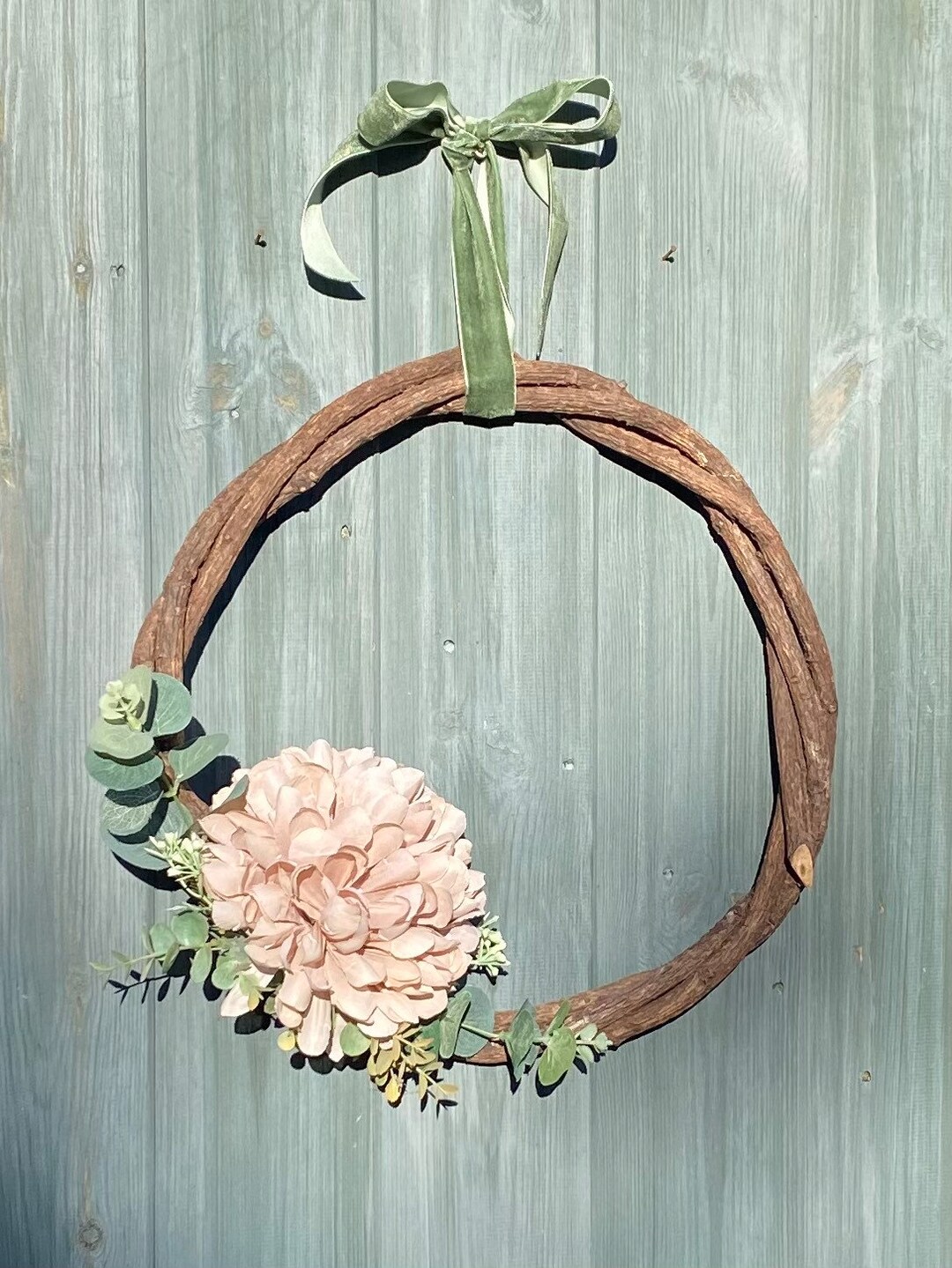 Pretty Pom Pom Vine Wreath, Beautiful House Warming Gift, Gift for Her ...