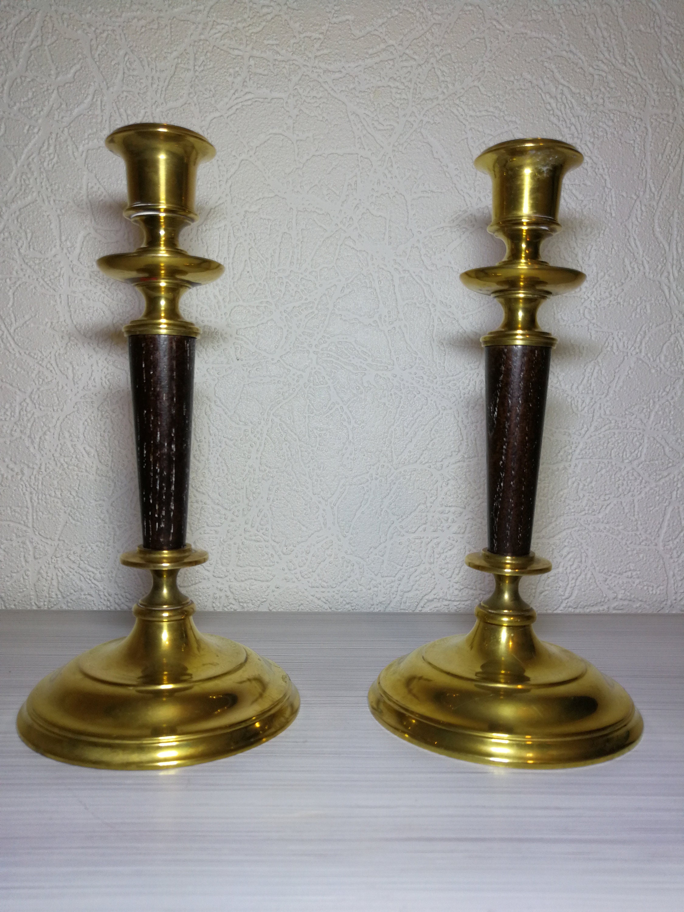 Antique Skultuna G10 Brass Candlesticks 1900s. Pair Swedish ...