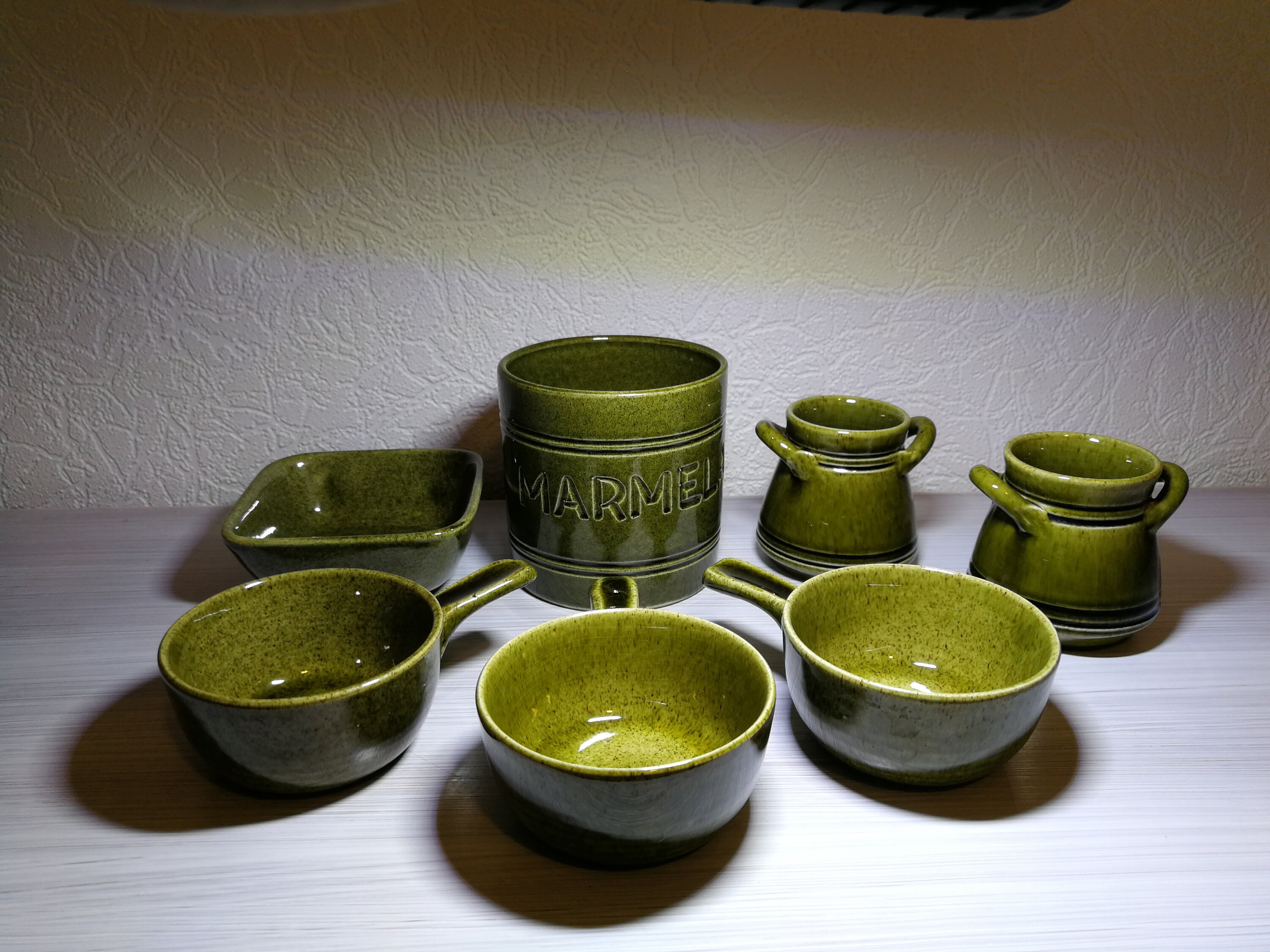 Swedish Ceramic Jam & Marmalade Jars and Saucers Set. Vintage Ceramic ...
