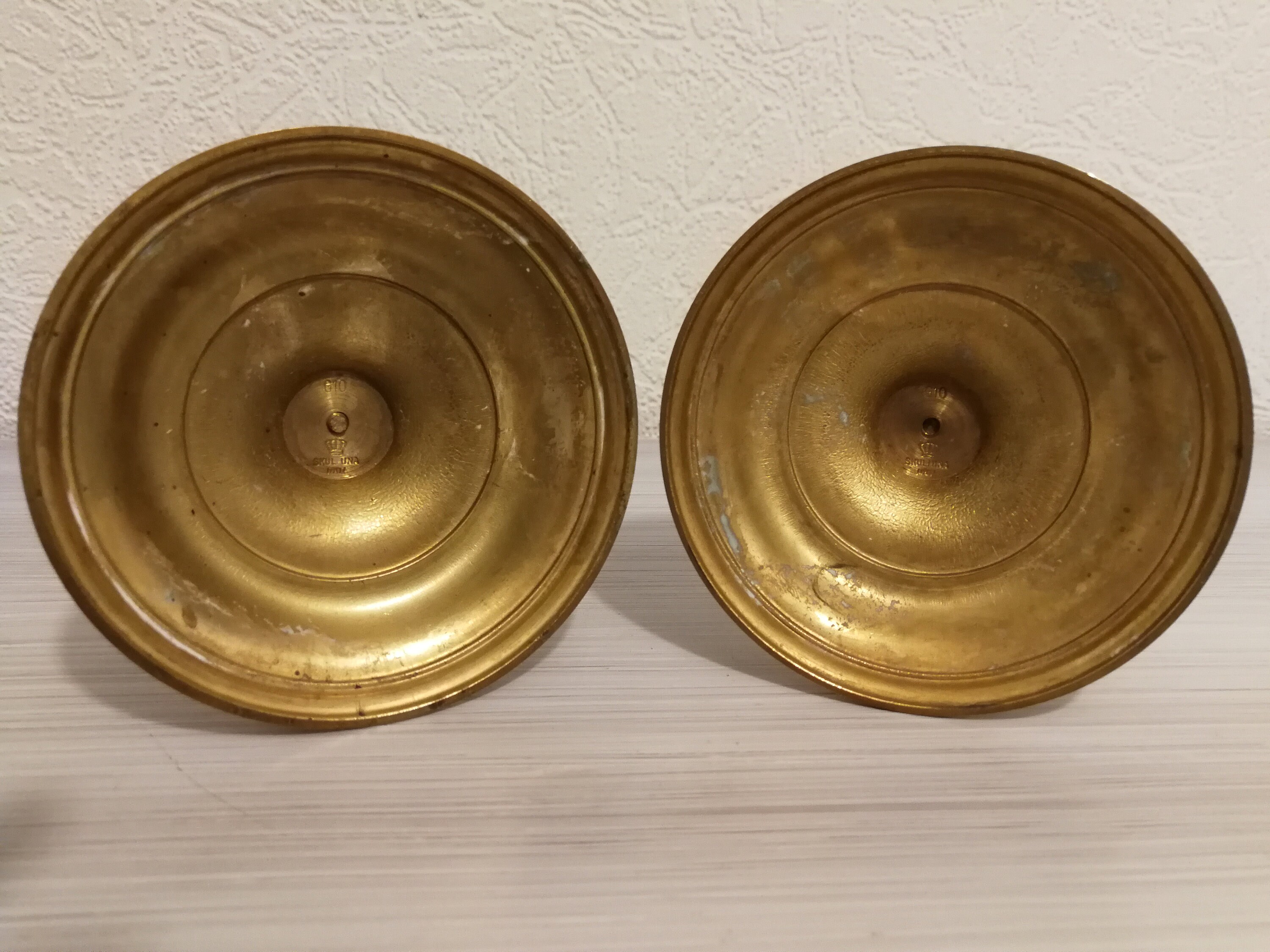 Antique Skultuna G10 Brass Candlesticks 1900s. Pair Swedish ...