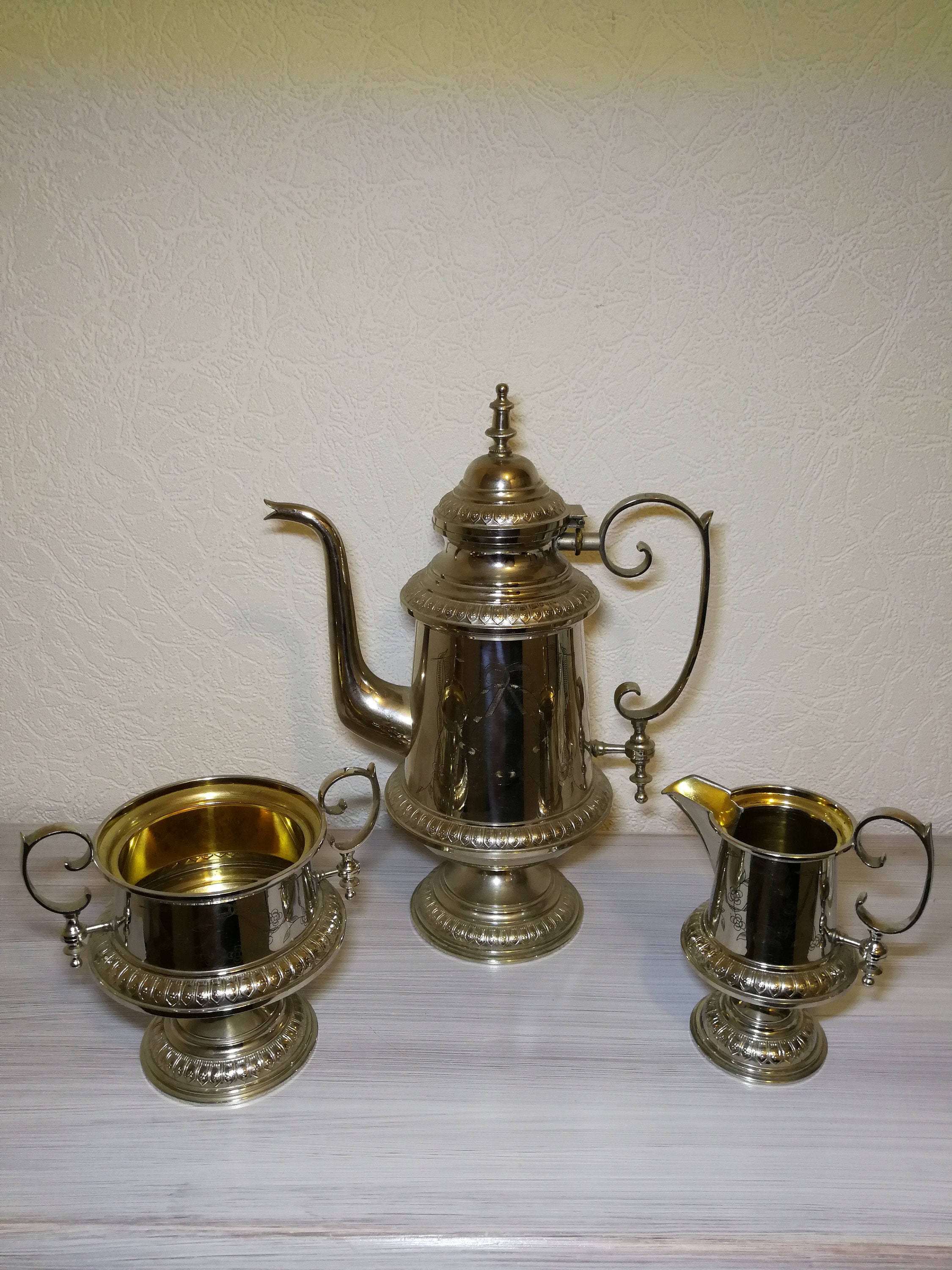 Antique Coffee Set Eskilstuna Metal Nickel Silver Swedish - Etsy