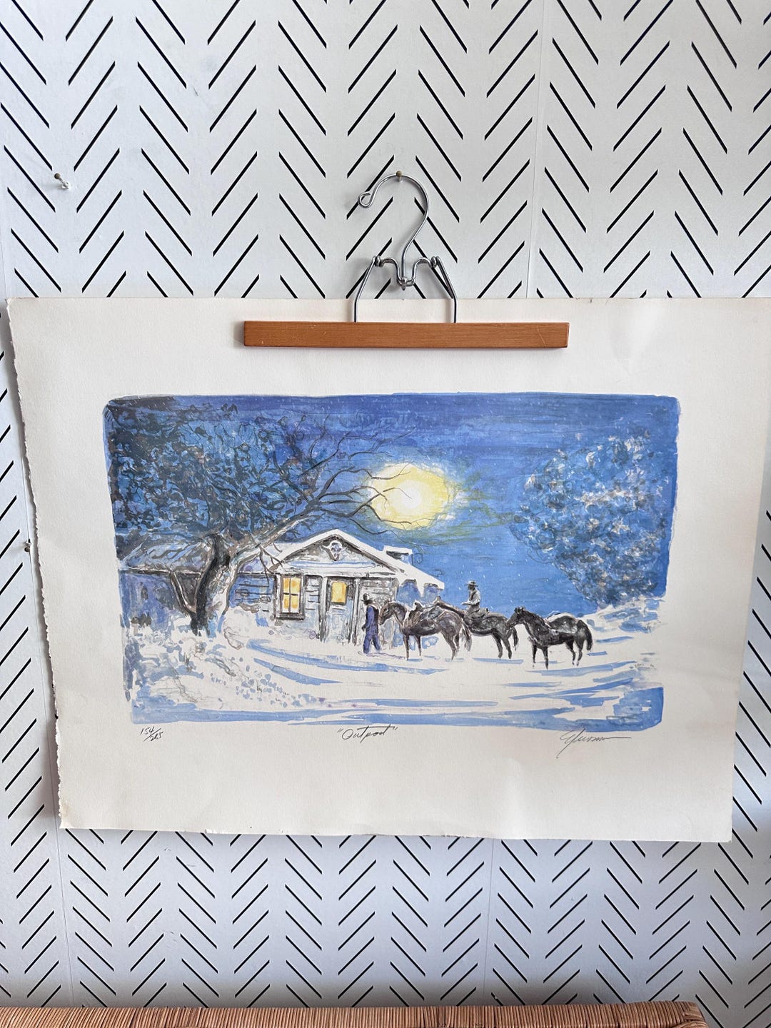 Vintage Outpost Water Color Painting|landscape Painting|naturescape ...