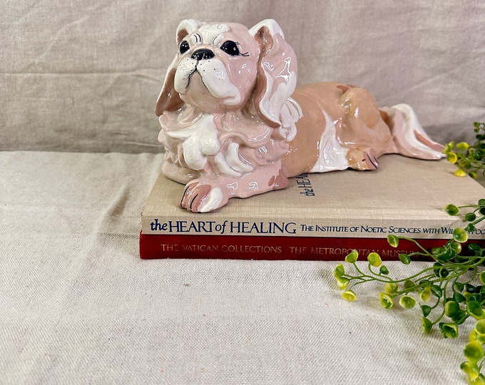 Vintage Kay Finch California Pottery Perkingese Pink Dog/vintage ...