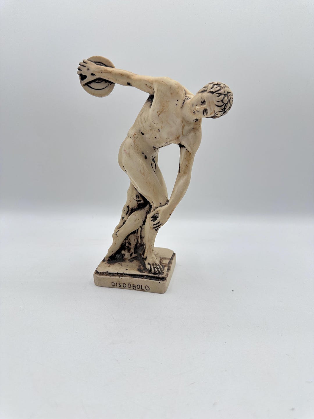 Vintage Discobolo Disc Thrower | Italian Statues | Roman God | Disc ...
