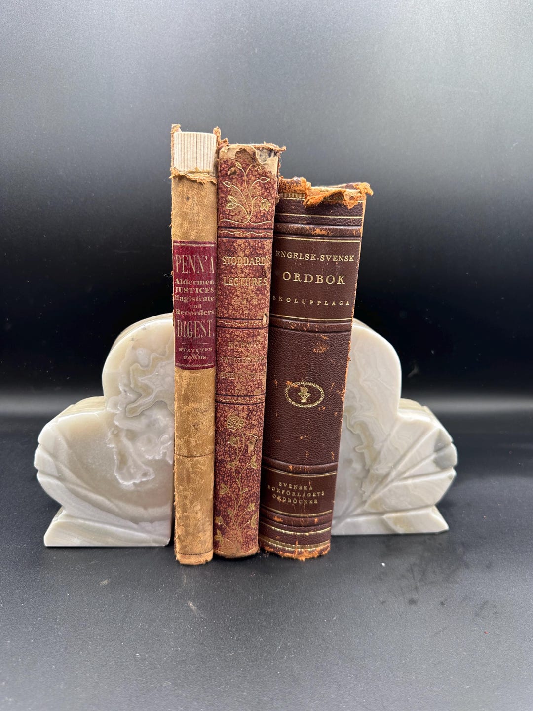 Vintage Art Deco Onyx Bookends|art Deco Bookends | Stone Bookends ...