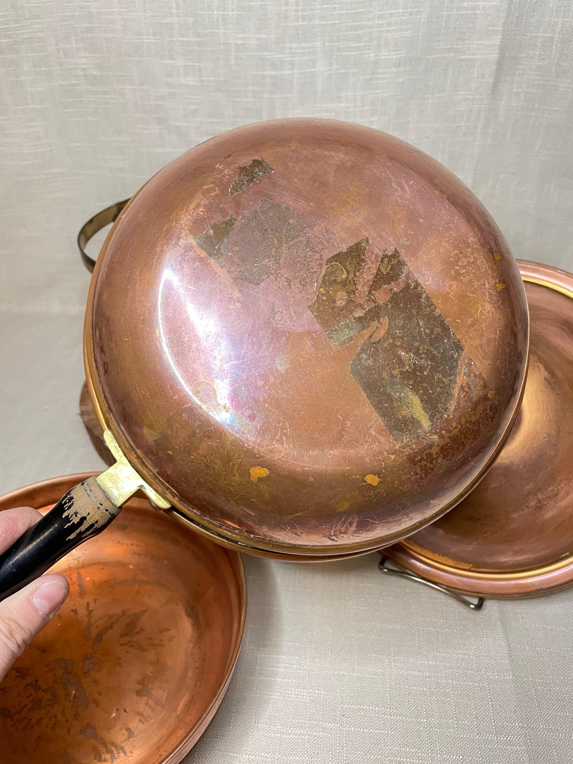 Vintage copper chafing dish/5 piece set/copper/vintage chafing | Etsy