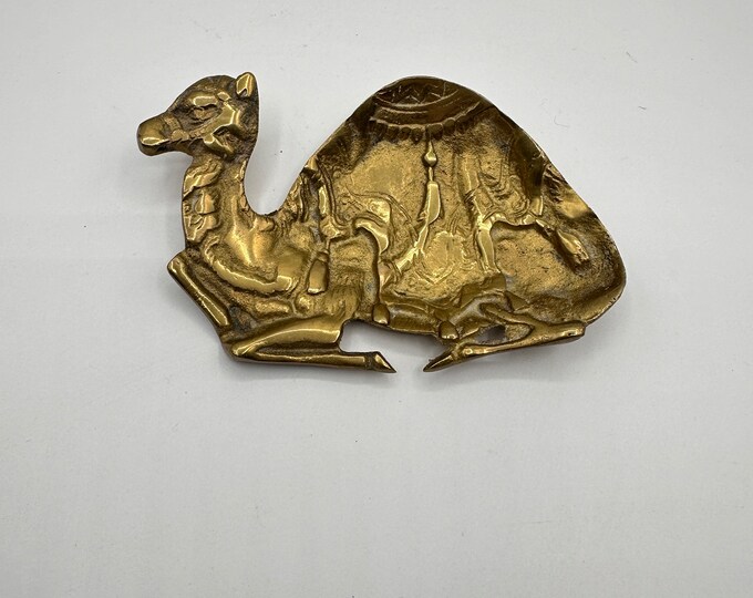 Brass Camel Trinket Tray | Camel Gold Tray | Camel Brass Tray | Vintage ...