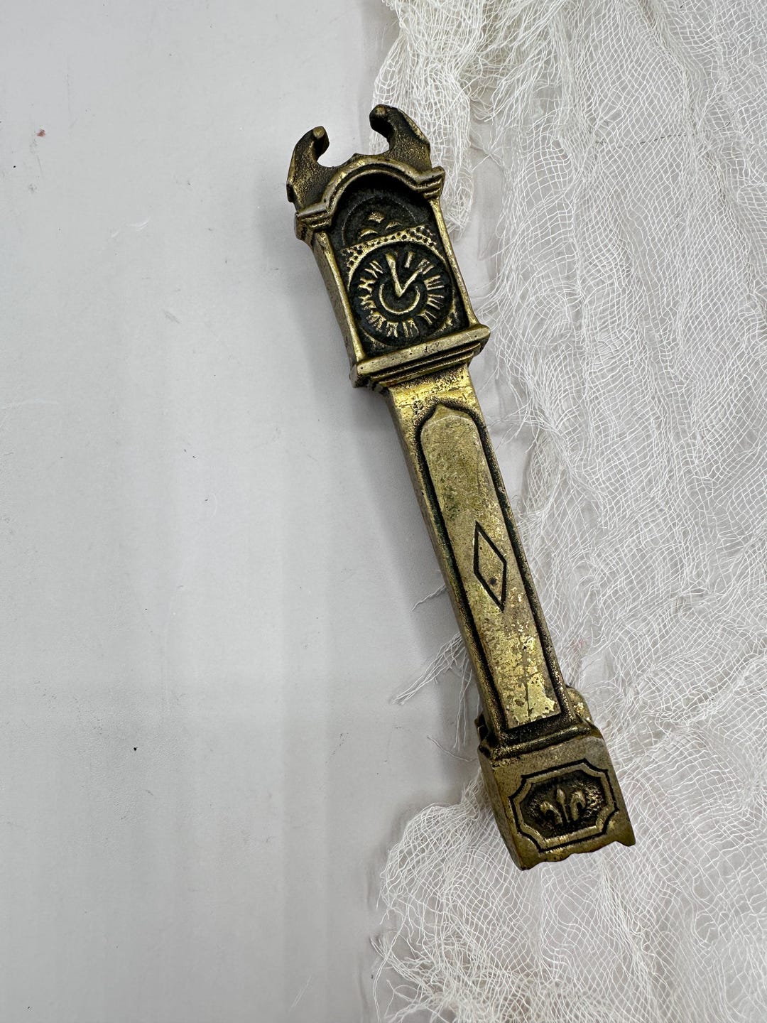 Vintage Grandfather Clock Solid Brass Nutcracker | Old World Lever ...