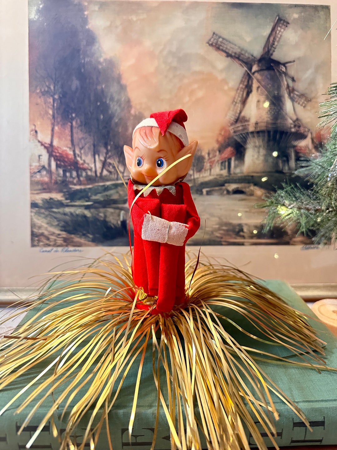 Vintage Japan Knee Hugger Pixie Elf|tree Topper | Vintage Elf | Pixie ...