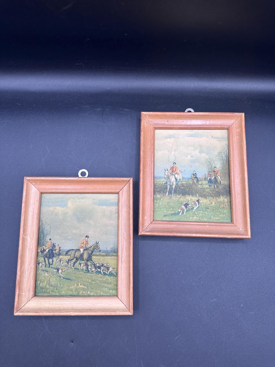 Vintage Fox Hunting Prints – Set of 2 Framed English Hunt Scenes by ...