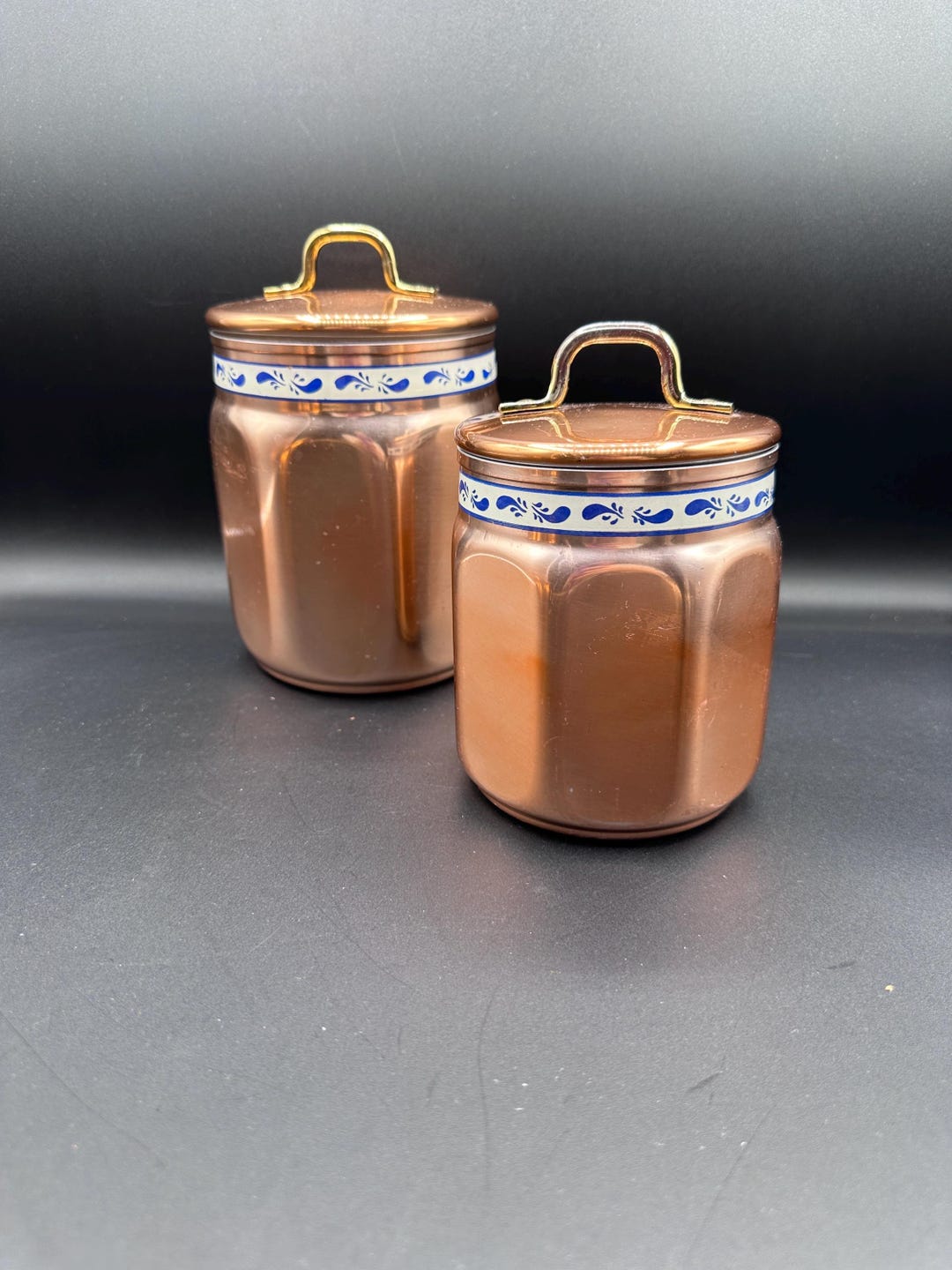 Vintage Copper Canister Set|french Kitchen|copper Kitchen|farmhouse ...